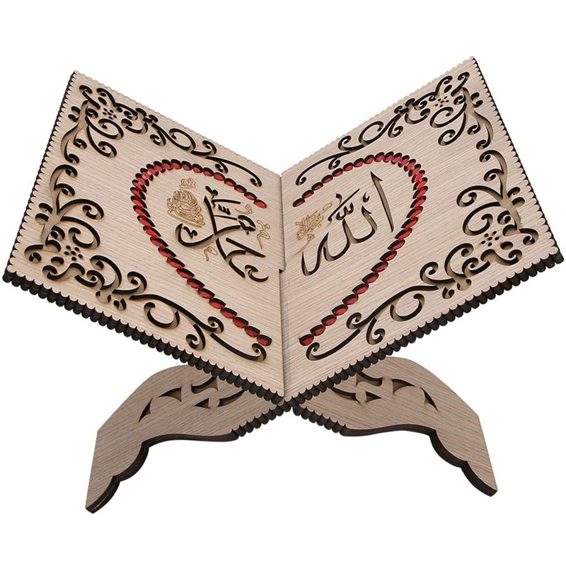 Carving Wood Retro Quran Holder Quran Book Shelf, ... – Grandado