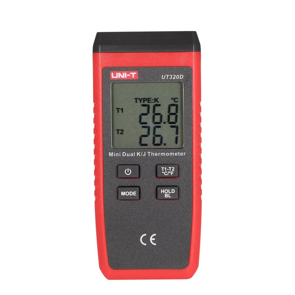 UNI-T UT320A UT320D Thermometer K/J Type Dual-CH D... – Grandado