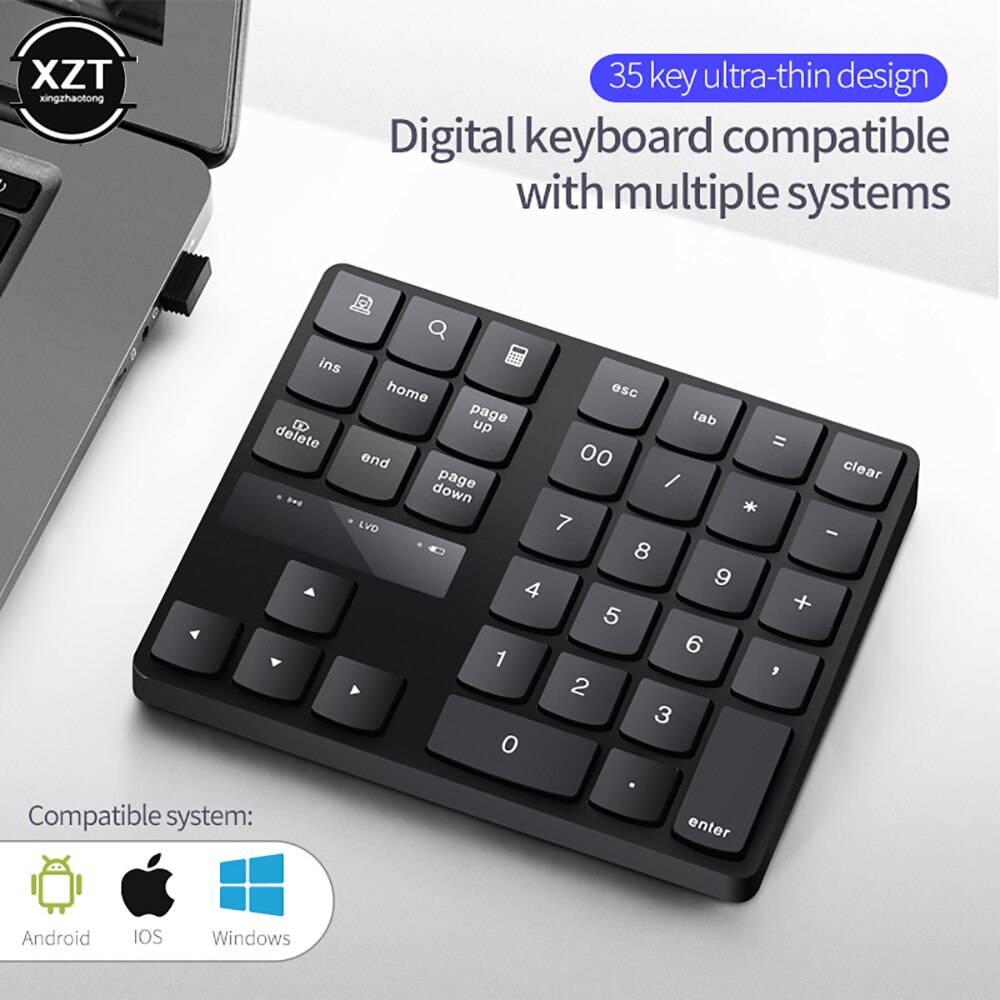 2.4g Wireless Digital Keyboard Charging 35 Keys Bu... – Grandado