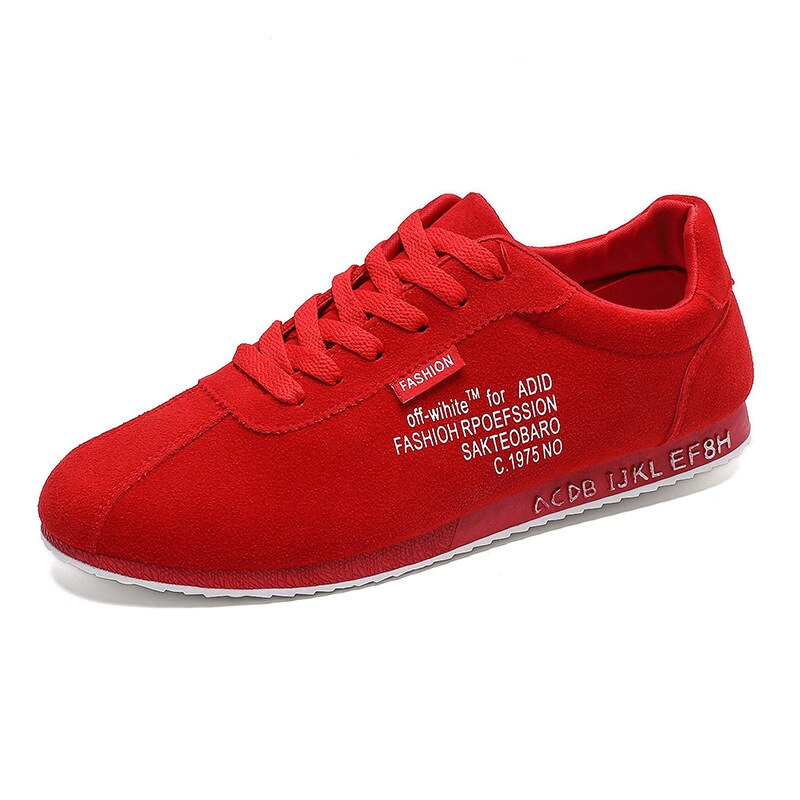 Men Flats Breathable red Shoes Shallow Casual Shoe... – Vicedeal