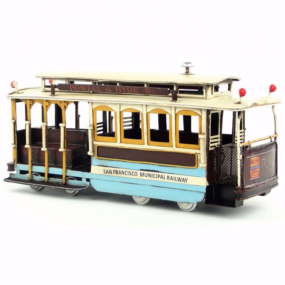 Antique handicraft San Francisco tram model decora... – Vicedeal