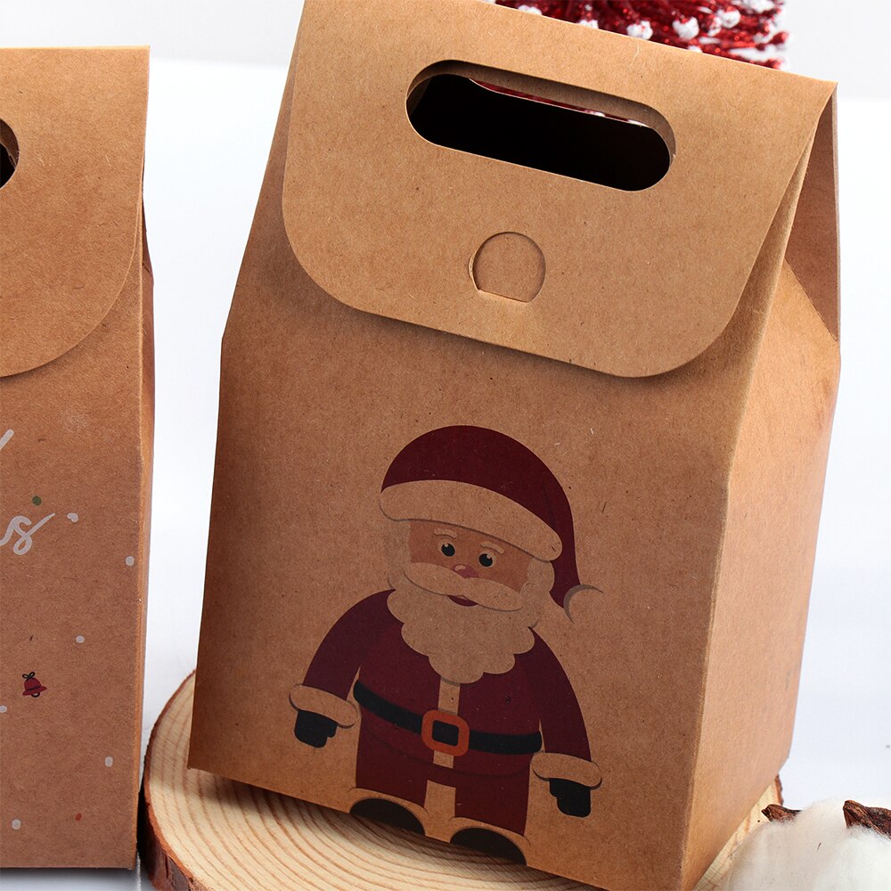 1PC Kraft Paper Bags Christmas Candy Box Santa Cla... – Vicedeal