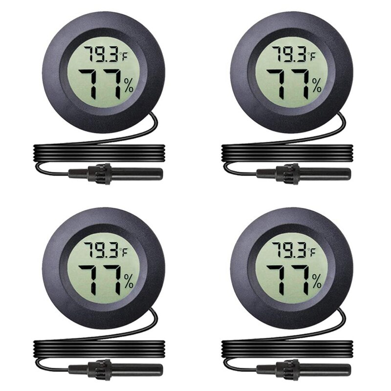 Digital Round Hygrometer Thermometer Gauge with Pr... – Vicedeal