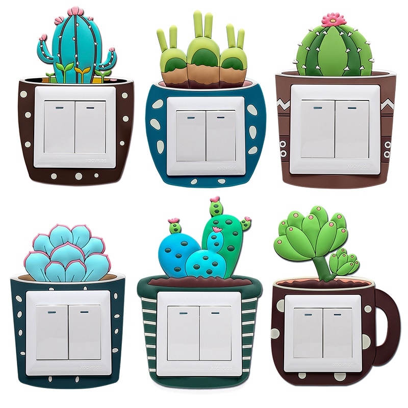 Creatieve Leuke Cartoon Stopcontact Stickers Decor... – Vicedeal