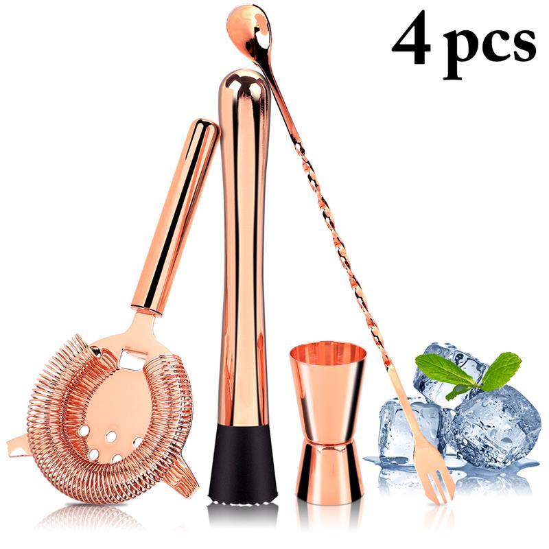 4pcs Cocktail Tool Set Stainless Steel Cocktail Sh... – Grandado