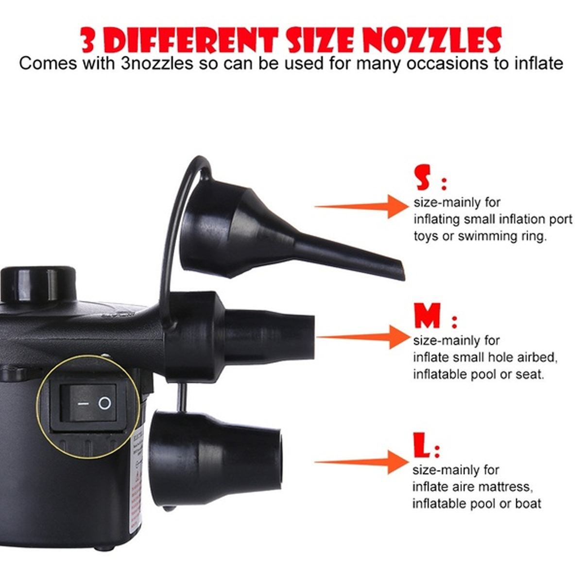 DC 12V Portable Electric Air Pump Air Mattress Boa... – Grandado