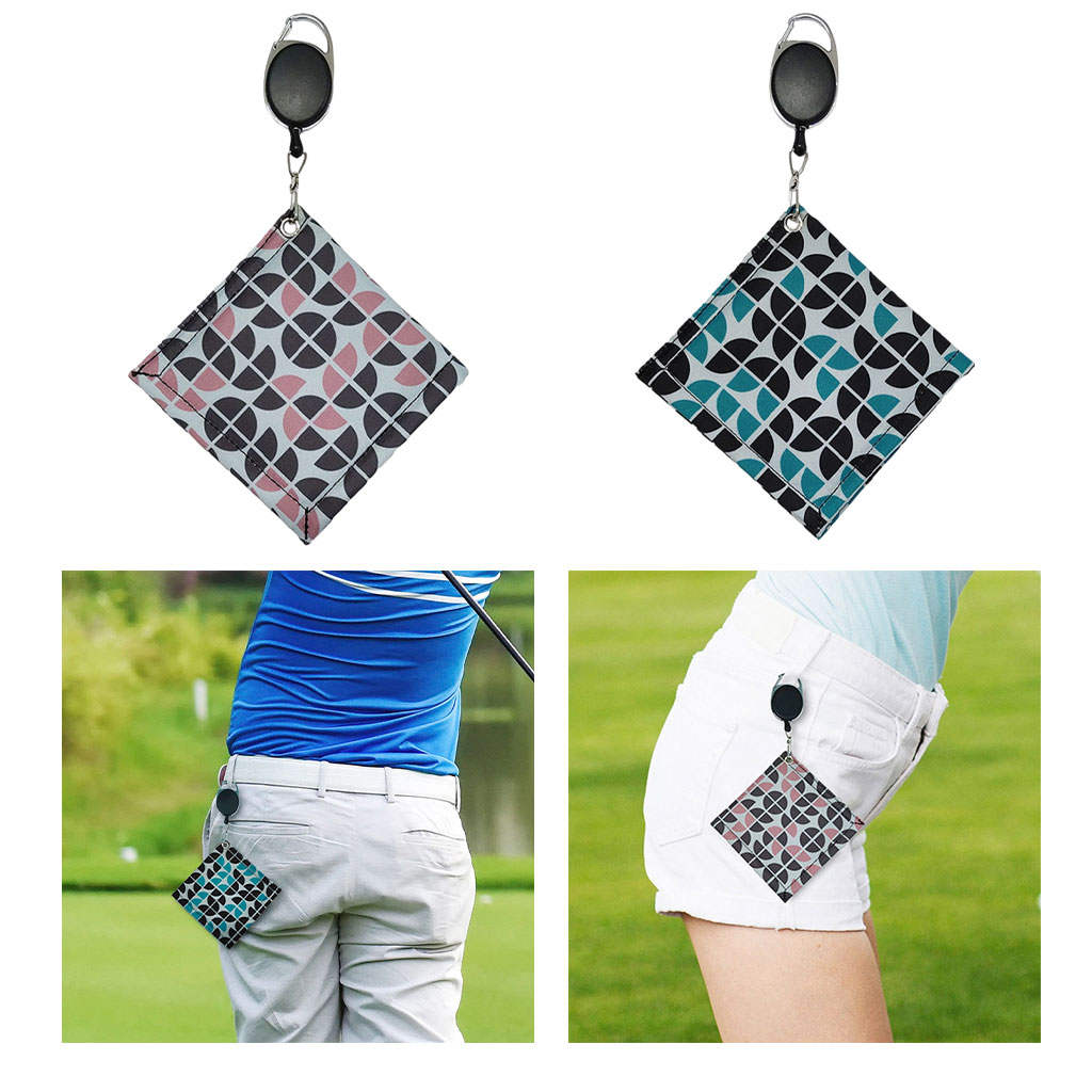 Square Golf Ball Towel with Retractable Keychain B... – Grandado