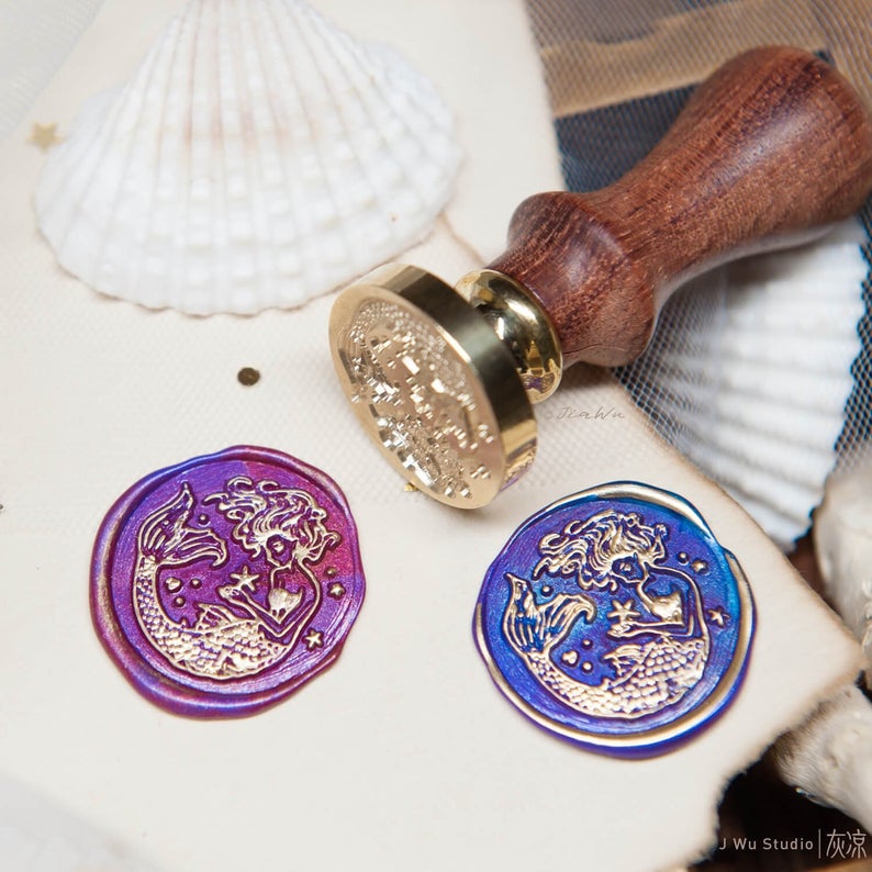 De Mermaid Originele Vintage Wax Seal Stamp – Grandado