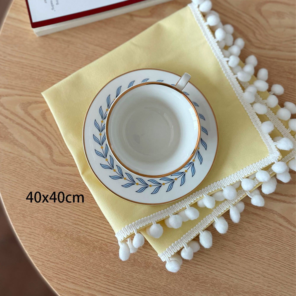 Servilletas de estilo coreano con borla de algodón... – Grandado