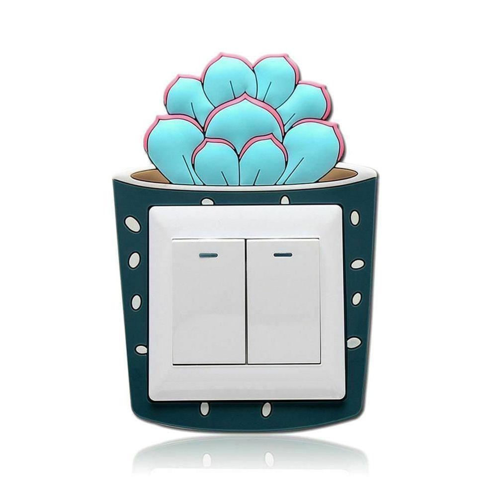 Switch Socket Frame Decor Cute Cartoon 3D Cactus F... – Vicedeal