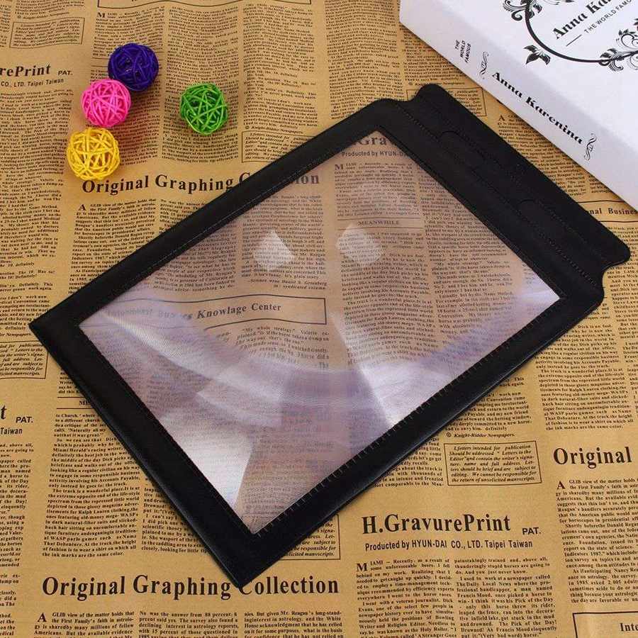 A4 Full Page 3x Magnifier Sheet Large Magnifying B... – Grandado
