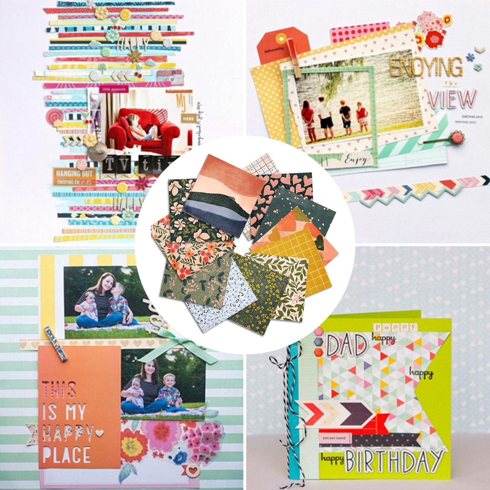 24Sheets 6 Inch Scrapbook Paper Pack Background Pa... – Grandado