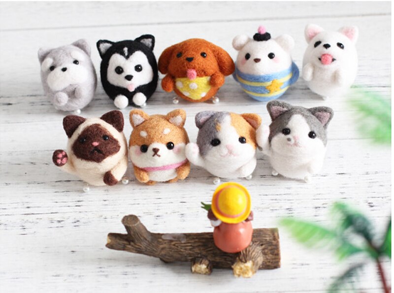 3Pcs Non finished Handcrafted Pocket Animal Pet Do... – Grandado