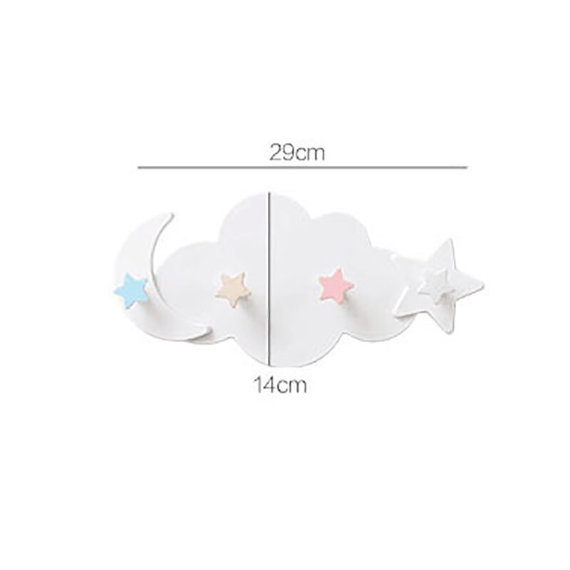 Stjärna måne moln form spikfri hatt klädkrokar hyl... – Grandado