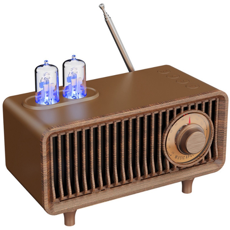 Hout Retro Radio Draadloze Bluetooth Speaker Subwo... – Vicedeal