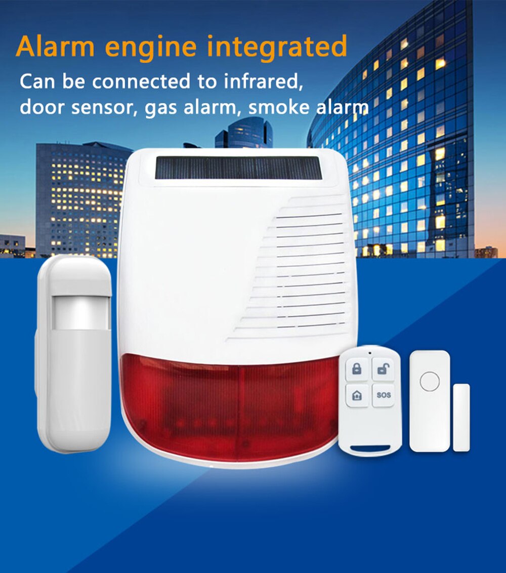 MULO Wireless Outdoor Solar Sound & Light Alar... – Grandado