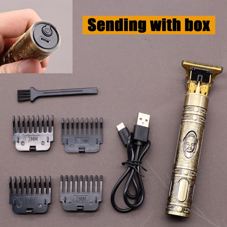 Men Cordless Hair Clipper Barber Buddha Dragon Ele... – Grandado