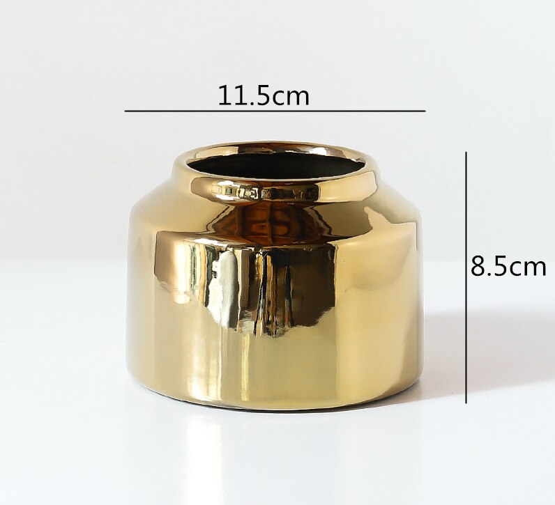 Modern guld nordisk keramik vas blomsterarrangeman... – Vicedeal