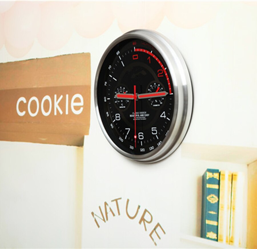 ! Racing Car dashboard clock Large Round Modern Me... – Grandado