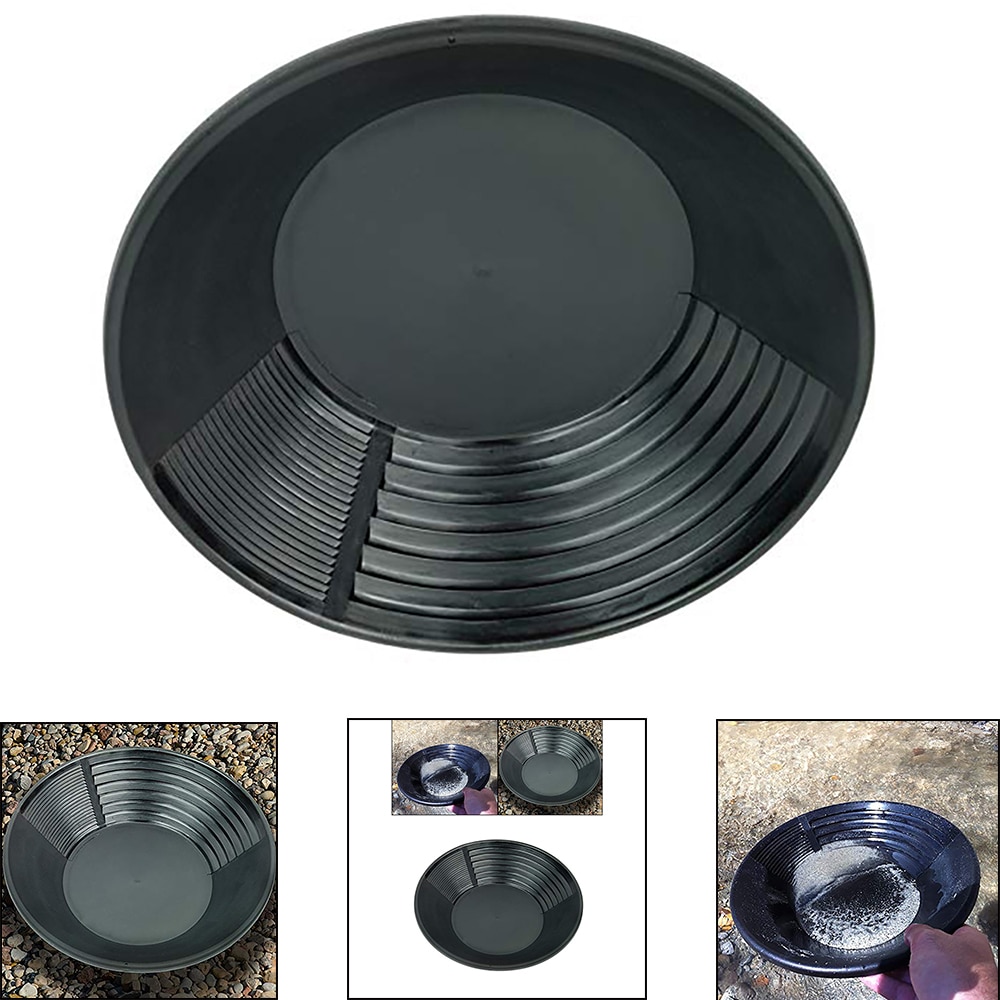 Plastic Gold Basin Nugget Mining Pan Dual Riffle D... – Grandado