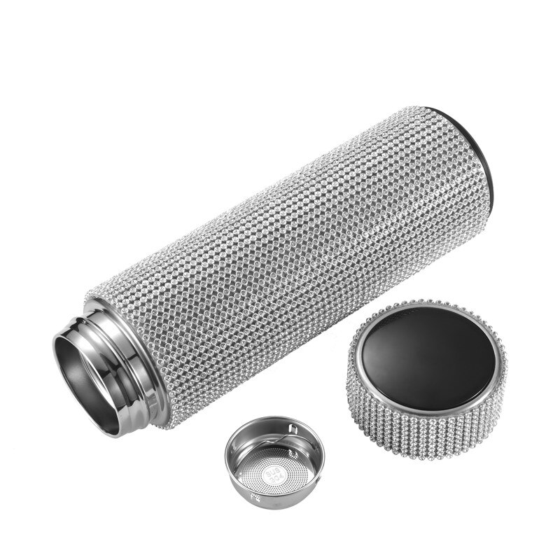 diamond-studded thermos stainless steel airless bo... – Grandado