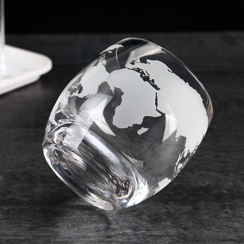 1-4Pcs 450ml Whiskey Glasses World Map Pattern Cre... – Vicedeal
