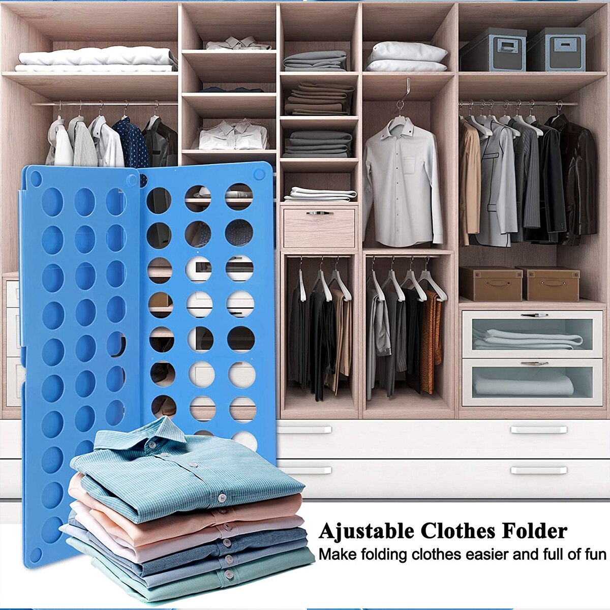 Adjustable Clothes Folder Board for Adult Kids T-S... – Grandado