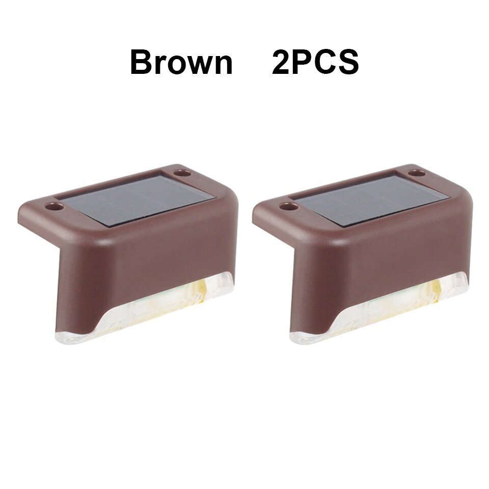 2 stk ledet solcelle sti trapp utendørs lys hage h... – Grandado