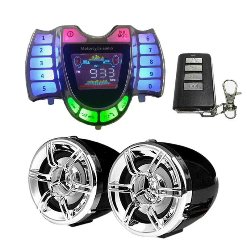 Motorcycle Stereo Speakers Wireless Bluetooth MP3 ... – Grandado