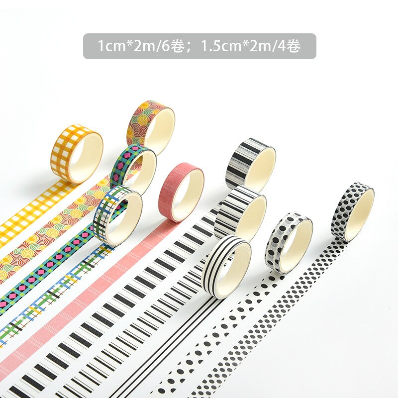 10 roll/set washi tape adhesiva masking tape washi... – Vicedeal