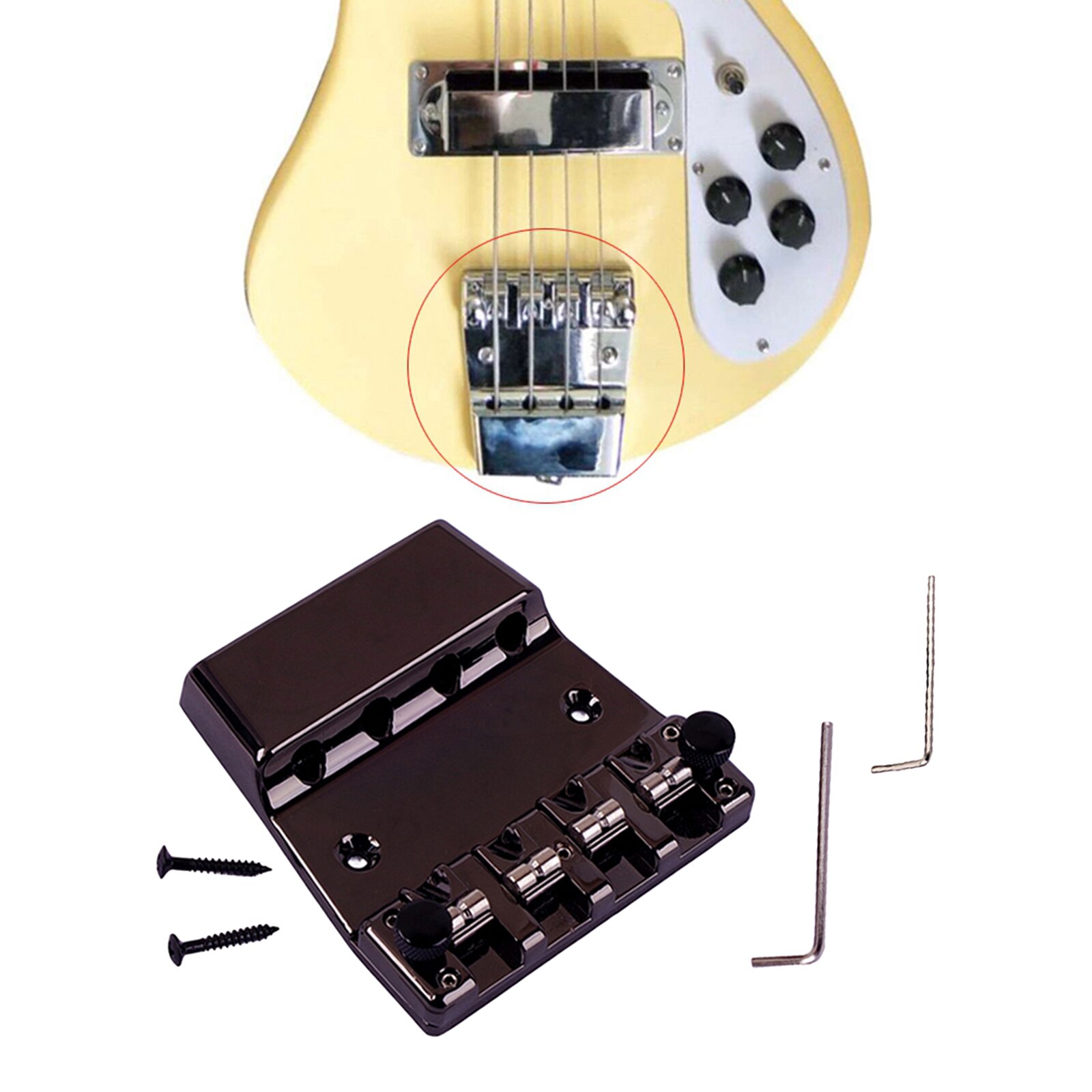 4 String Bass Bridge Electric Bass Guitar Bridge G... – Vicedeal