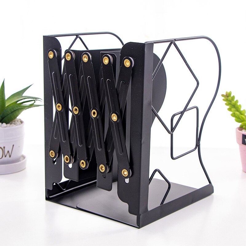 Adjustable Bookends Metal Iron Books Holder for Sh... – Grandado