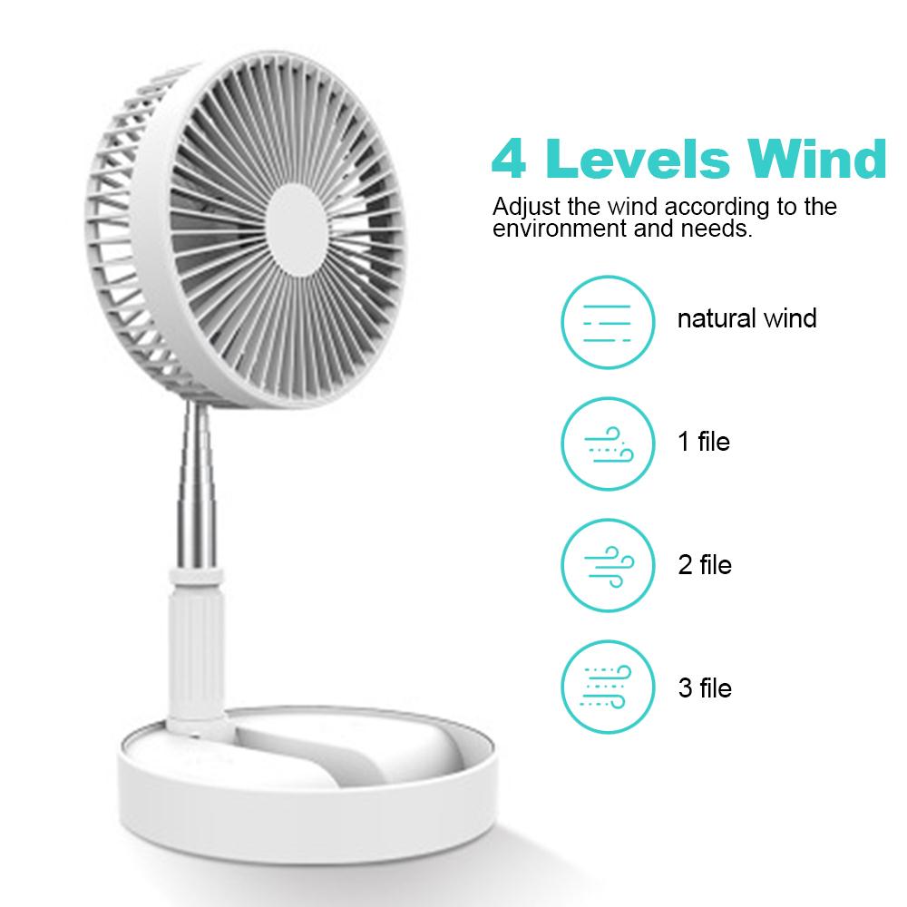 Portable Standing Floor Fan USB Rechargeable 7200m... – Vicedeal
