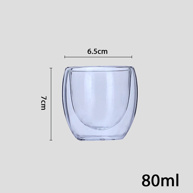 Double Wall Glass Coffee Teacup Juice Mugs Milk Ca... – Grandado