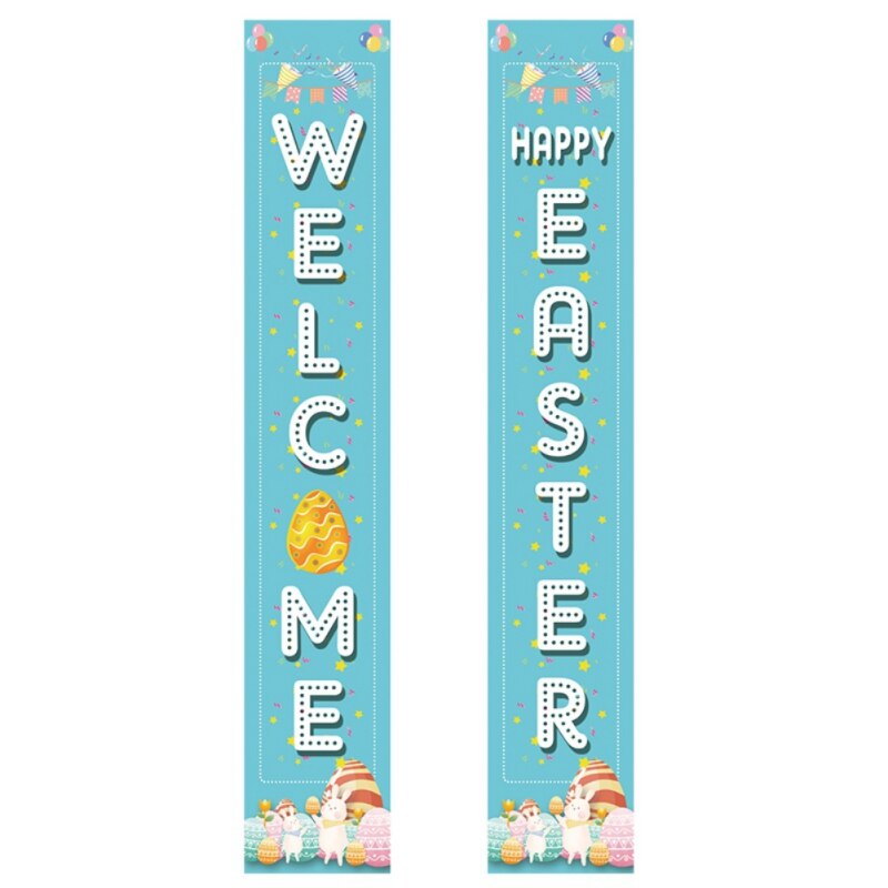 Easter Porch Sign Welcome Happy Easter Banner East... – Vicedeal
