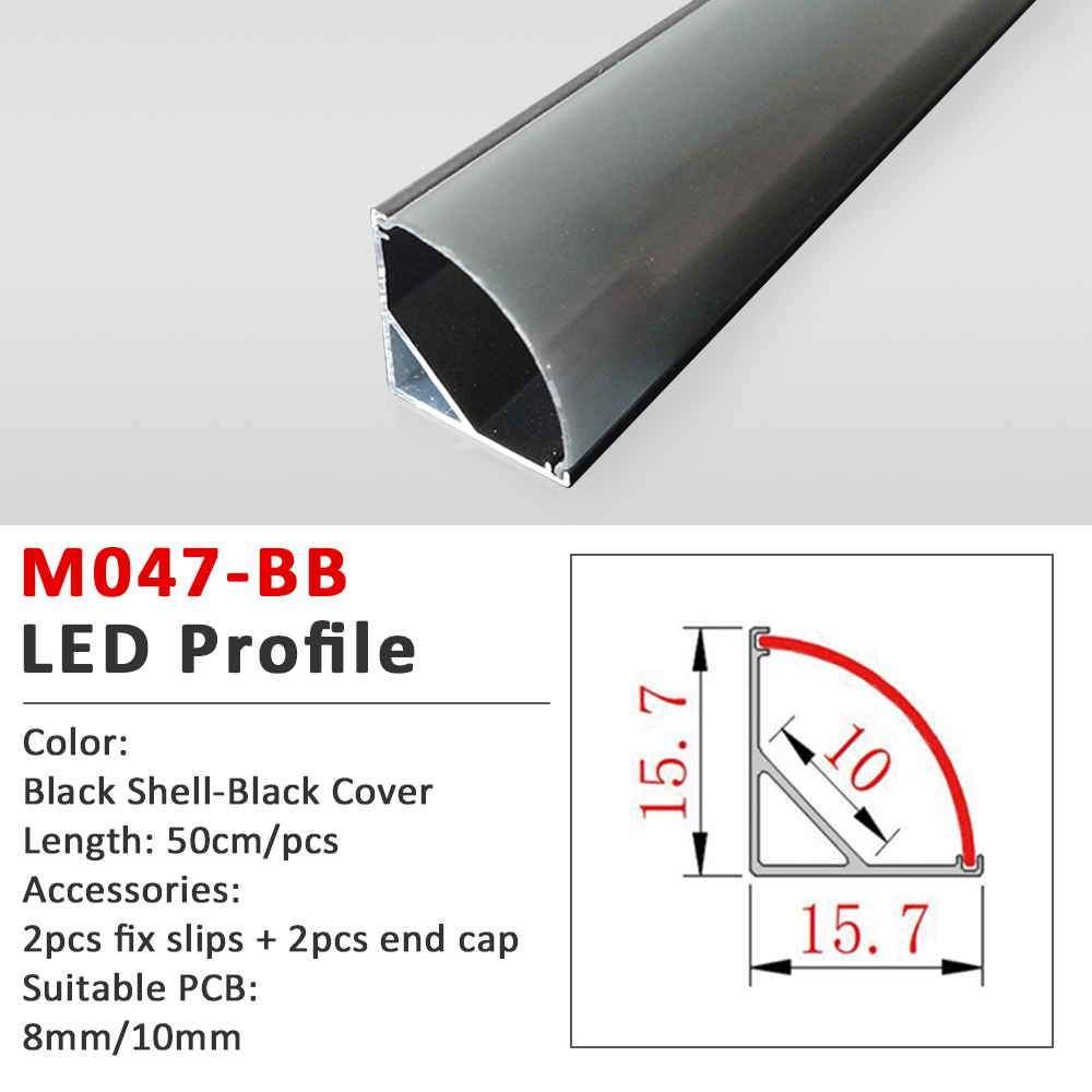 50CM LED Strip Light Aluminium Profile Channel Sil... – Grandado