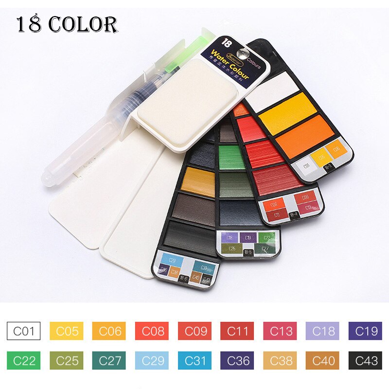 42 Kleuren Art Solid Gouache Pigment Professionele... – Grandado
