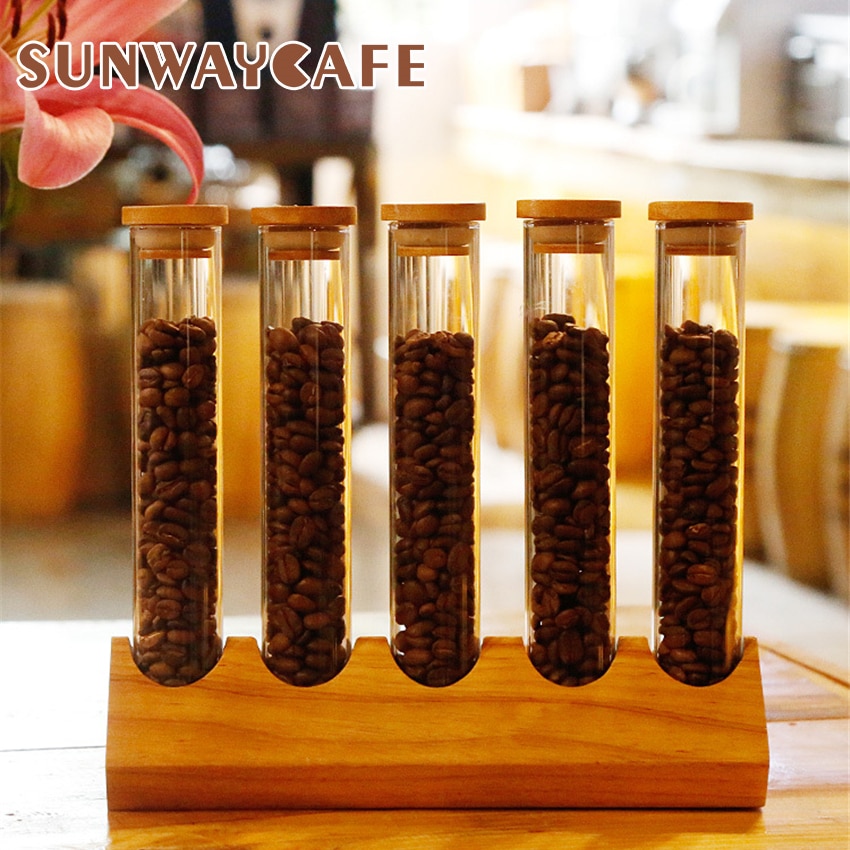 Wooden Coffee Beans Flower Tea Display Rack Stand ... – Vicedeal