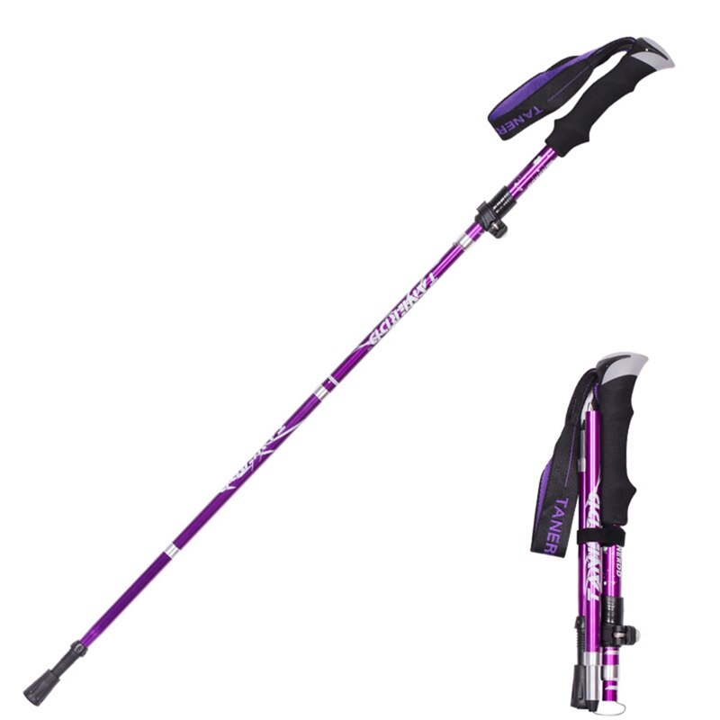 5-Section Outdoor Fold Trekking Poles Camping Port... – Grandado