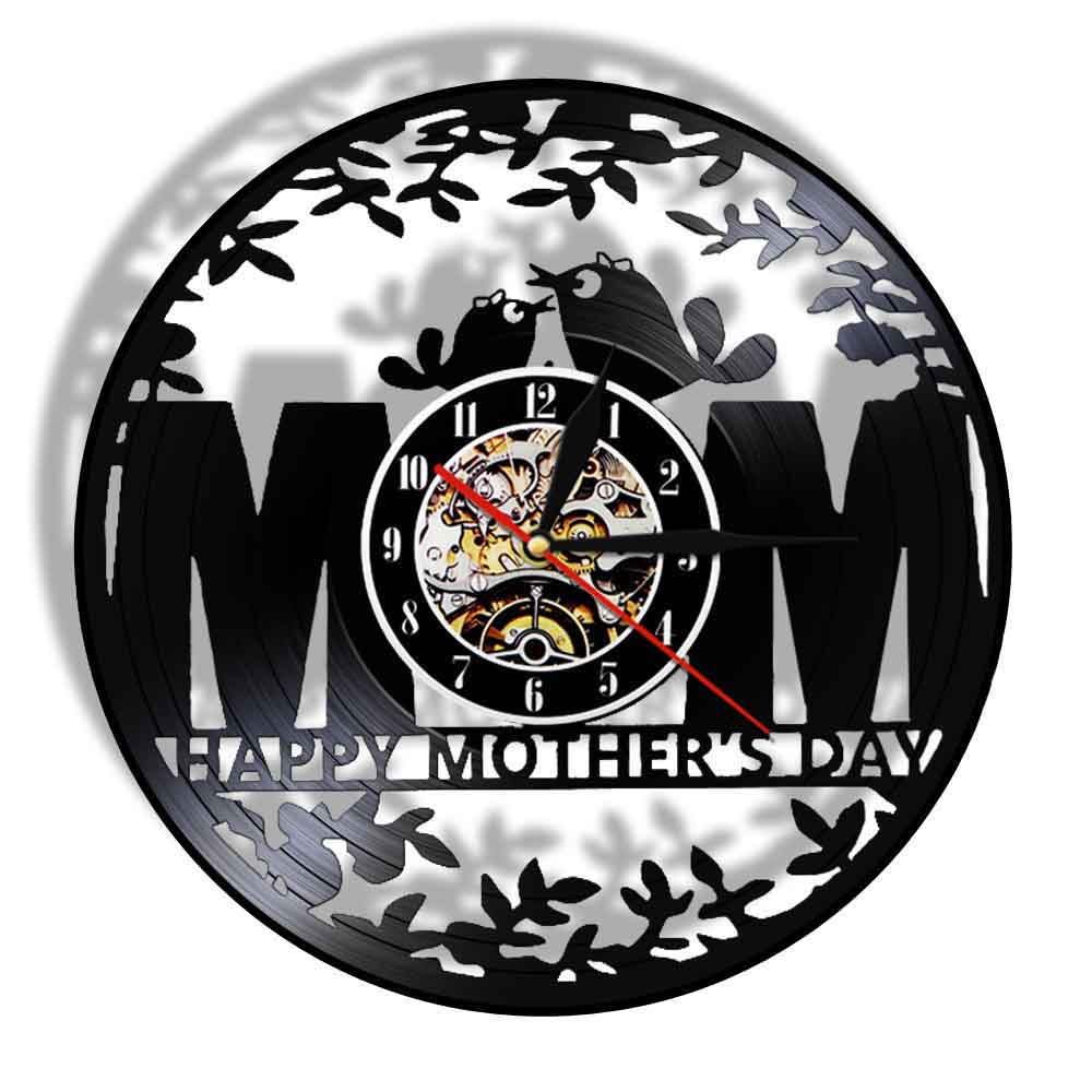 Happy Mothers Day Vinyl Wall Clock with LED Backli... – Grandado