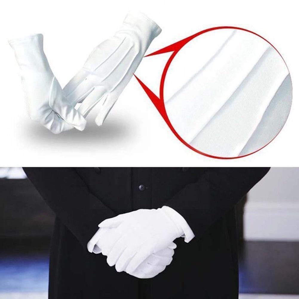 Men Cotton White Gloves Tuxedo Gloves Formal Unifo... – Grandado