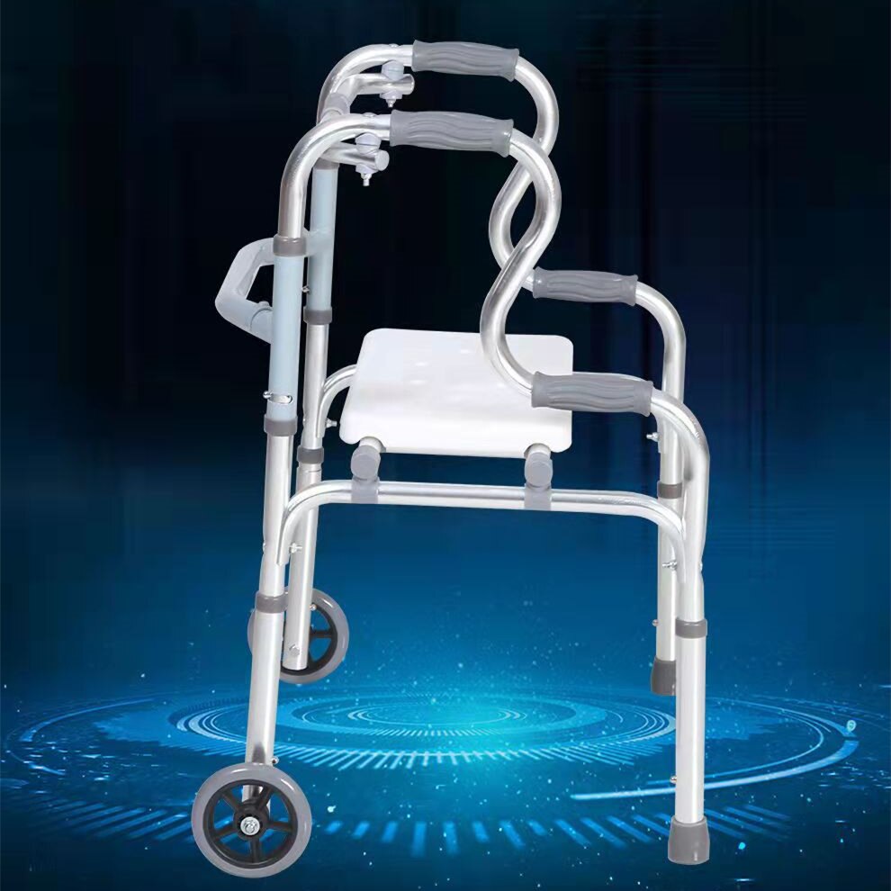 Elderly Foldable Rehabilitation Walker Adjustable ... – Grandado