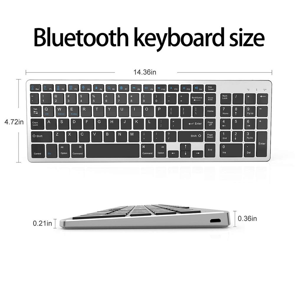 Bluetooth Keyboard, Rechargeable Portable BT Wirel... – Vicedeal