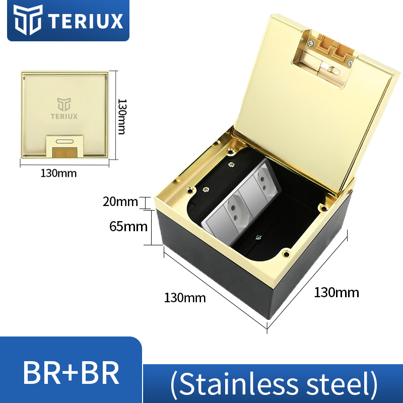 customizable floor socket box with embedded double... – Grandado