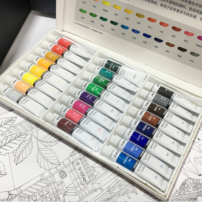 Deli Aquarel/Gouache/Acryl Schilderen Verf 24/18/1... – Vicedeal