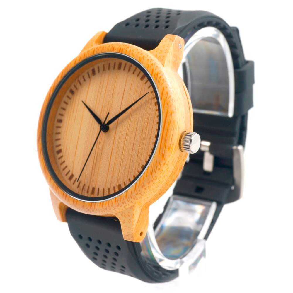BOBO BIRD Men Watches Simple Style Bamboo Wooden W... – Vicedeal