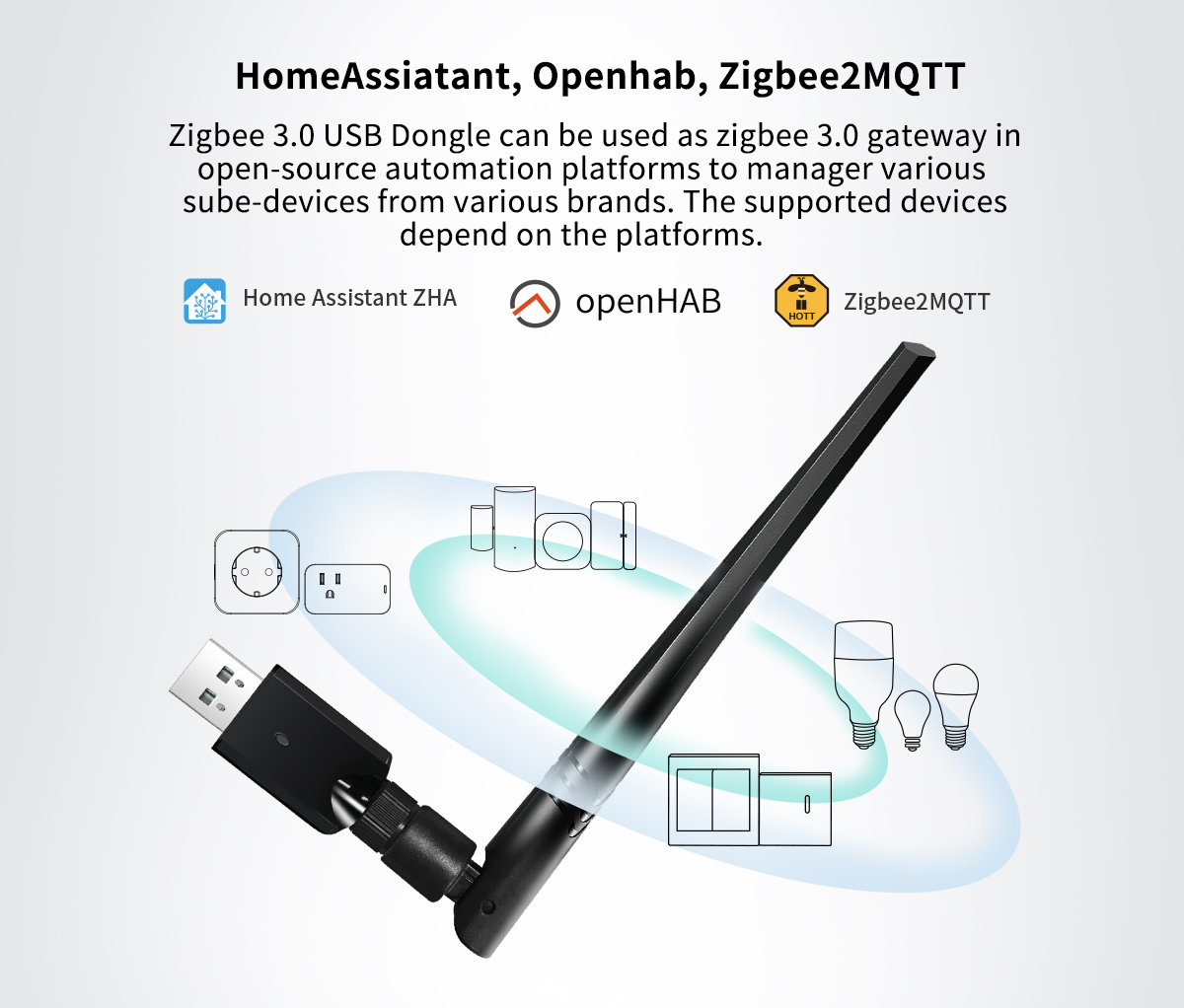 Zigbee 3.0 USB-Dongle Plus-E Gateway Universal Zig... – Vicedeal
