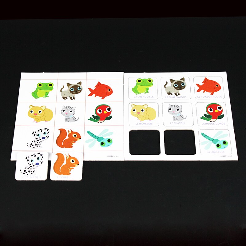 Kids Paper French Language Toys Memory Match Game ... – Vicedeal