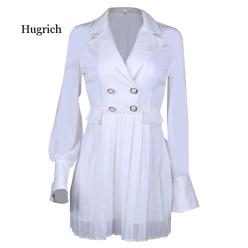 Vintage Pleated Belt Dress Jacket Suit Women Offic... – Grandado