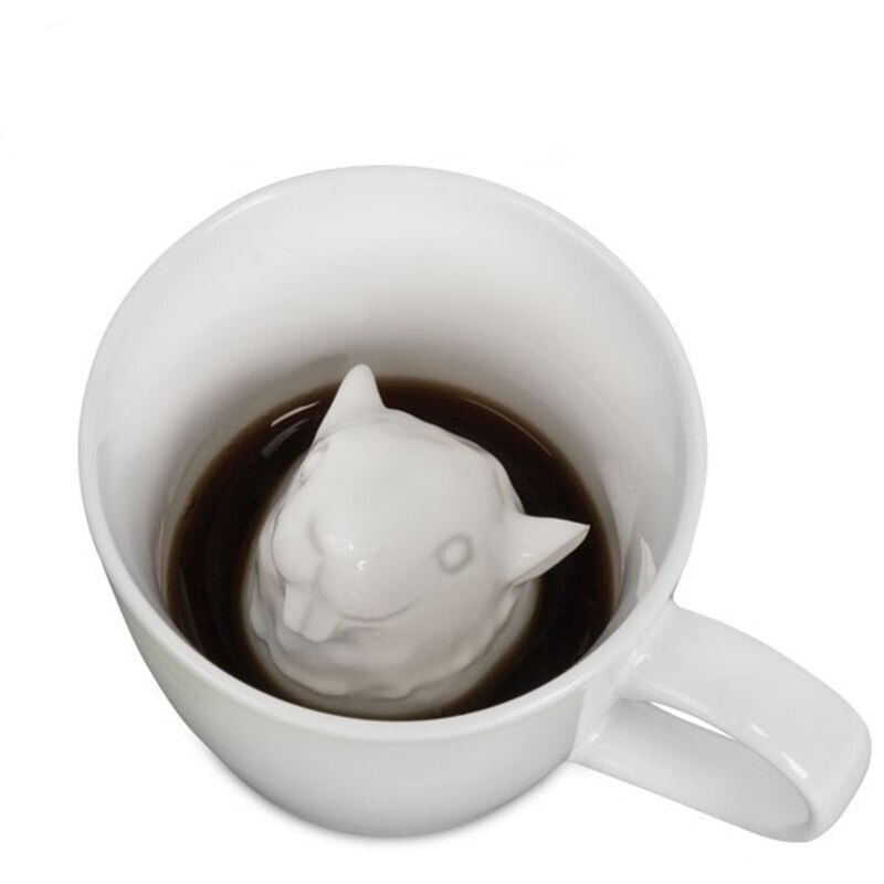 Kraniet kaffe krus 3d hvide sorte gotiske krus kaffe mælk te krus med ...